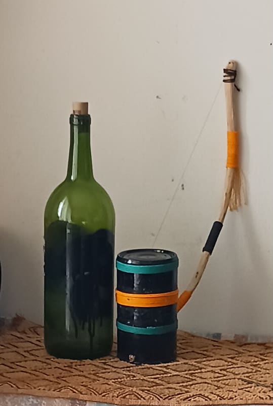 Modified portable earth bow (gutbucket/gayumba/tingotalango) | Reverb