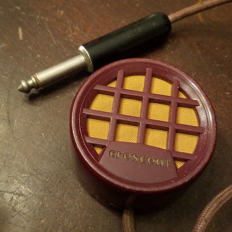 Shure Crescent Harp Microphone 1950s Maroon Plastic Gold | Reverb