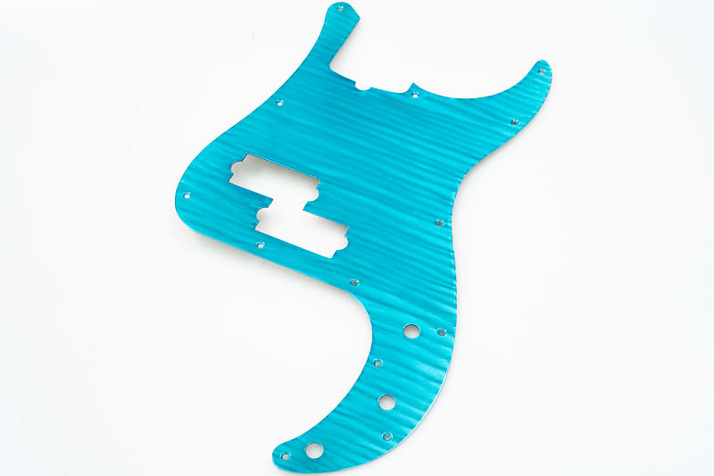 Alusonic Aluminium Shiny Flamed PB Pickguards Blue【横浜店】 | Reverb