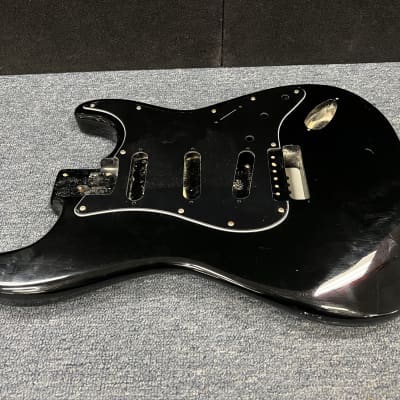 Unbranded Stratocaster Strat body - Black HSH route | Reverb
