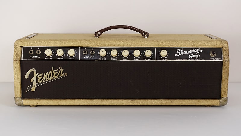 1960 Fender Showman Amplifier Amp Head Vintage White Tolex | Reverb