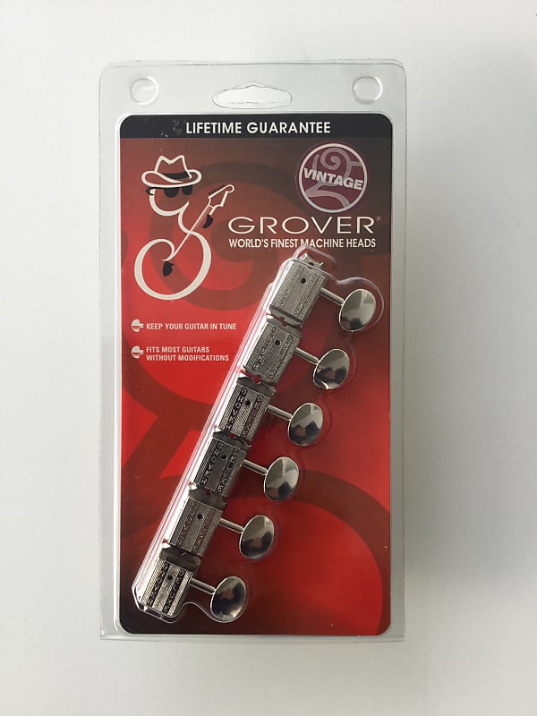 Grover 136N6 Grover Nickel 6 Inline Tuners Nickel | Reverb