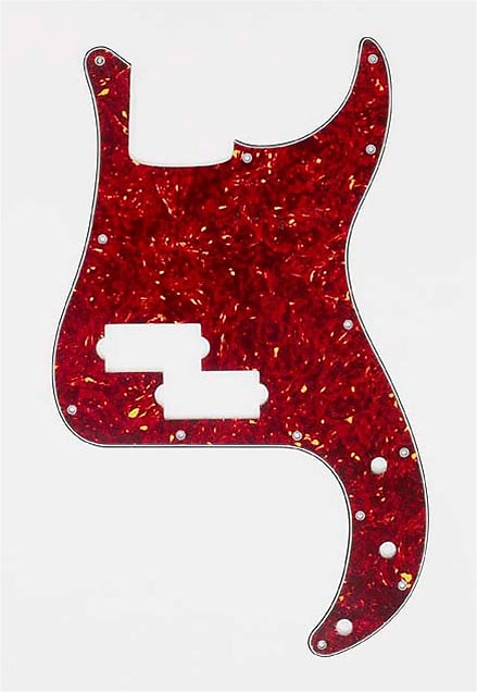 Pickguard For Fender P. Bass, 3-Ply -VINTAGE RED TORTOISE | Reverb