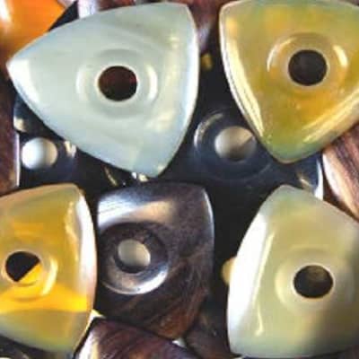 2 x Buffalo Horn Jumbo Triangle Picks | Reverb