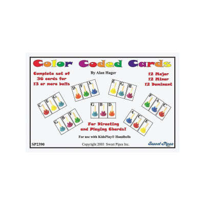 Rhythm Band Color Coded Handbell Cards/36 Chords | Reverb