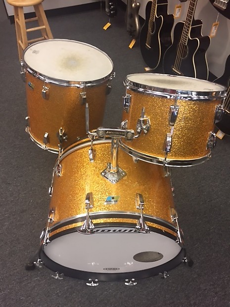 Ludwig Vintage Drum Kit 3-Piece Gold Sparkle | Reverb