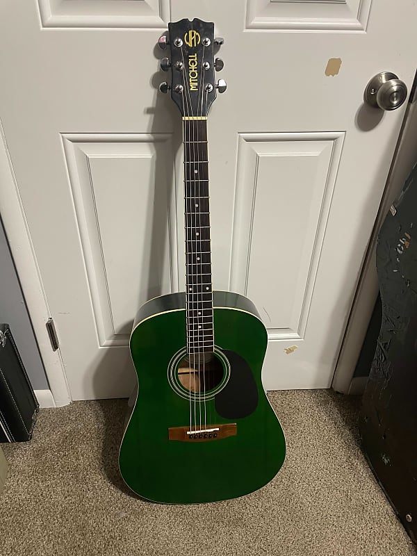 Green Mitchell MD-100 Acoustic Guitar | Reverb