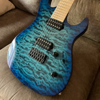 Kiesel 7 string Dc7x dc700 DC Carvin 7 String Kiesel 7 - Aqua | Reverb