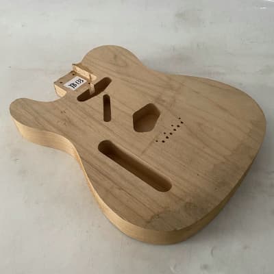 Left Handed Unfinished Mahogany Wood Tele Style Guitar Body | Reverb