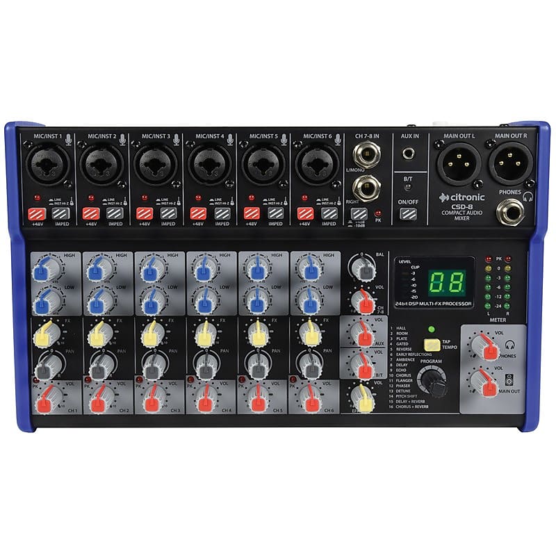 Citronic CSD-8 Compact Bluetooth Mixer with Effects | Reverb Citronic CSD-8 Compact Bluetooth Mixer with Effects | Reverb