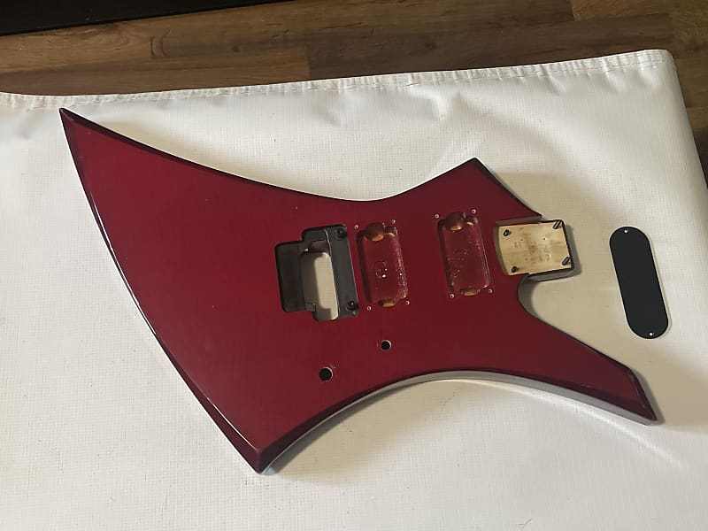 1990's MIJ Jackson Performer Kelly Red Flame Guitar Body | Reverb