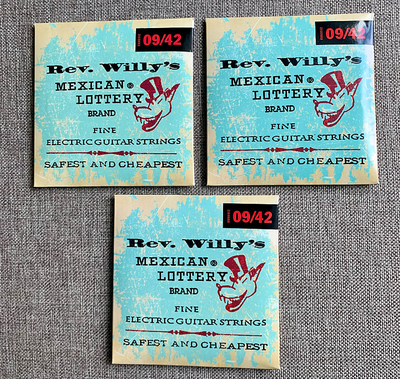 Dunlop Reverend Willy's Lottery Light Gauge Guitar Strings. | Reverb