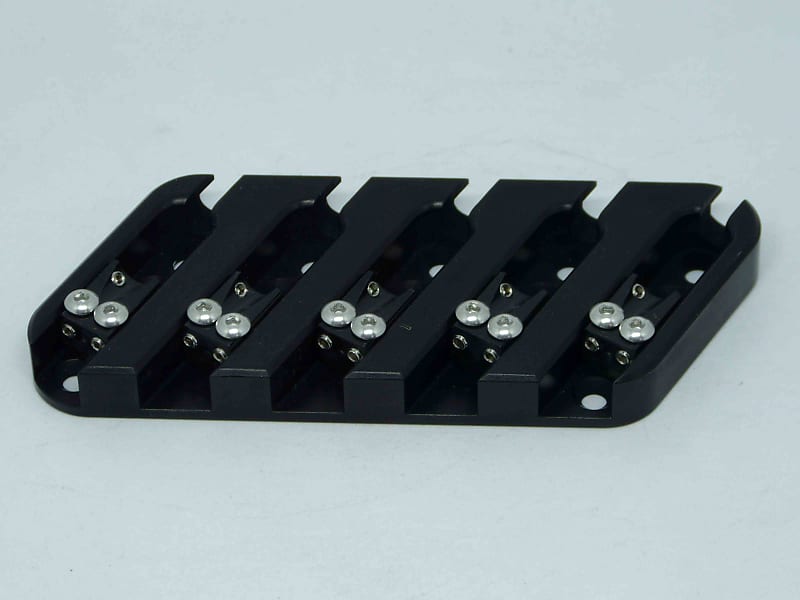 Hardtail bass bridge 5 strings angled base plate for fanned | Reverb