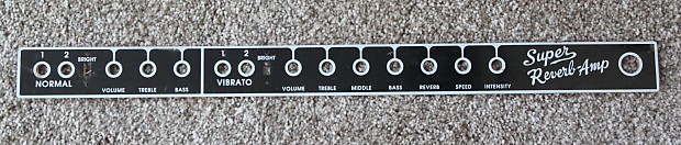 Fender Super Reverb Blackface faceplate | Reverb
