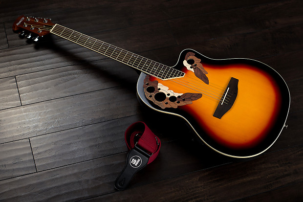 Quincy Sheffield Ovation style electro acoustic guitar round | Reverb