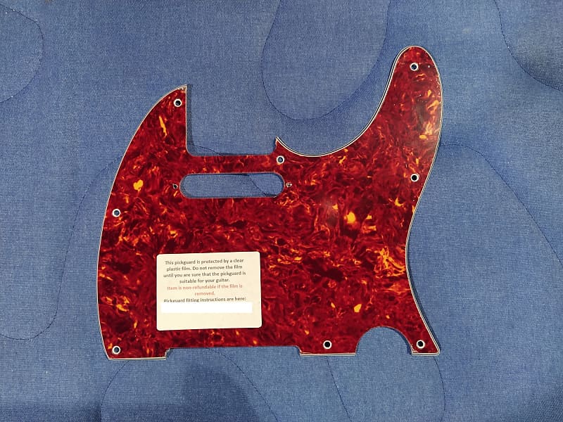 Telecaster style guitar pickguard for Harley Benton TE-52 red | Reverb