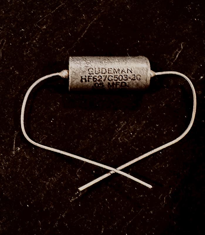 Vintage NOS Milspec Gudeman Paper In Oil Capacitor .05mfd | Reverb