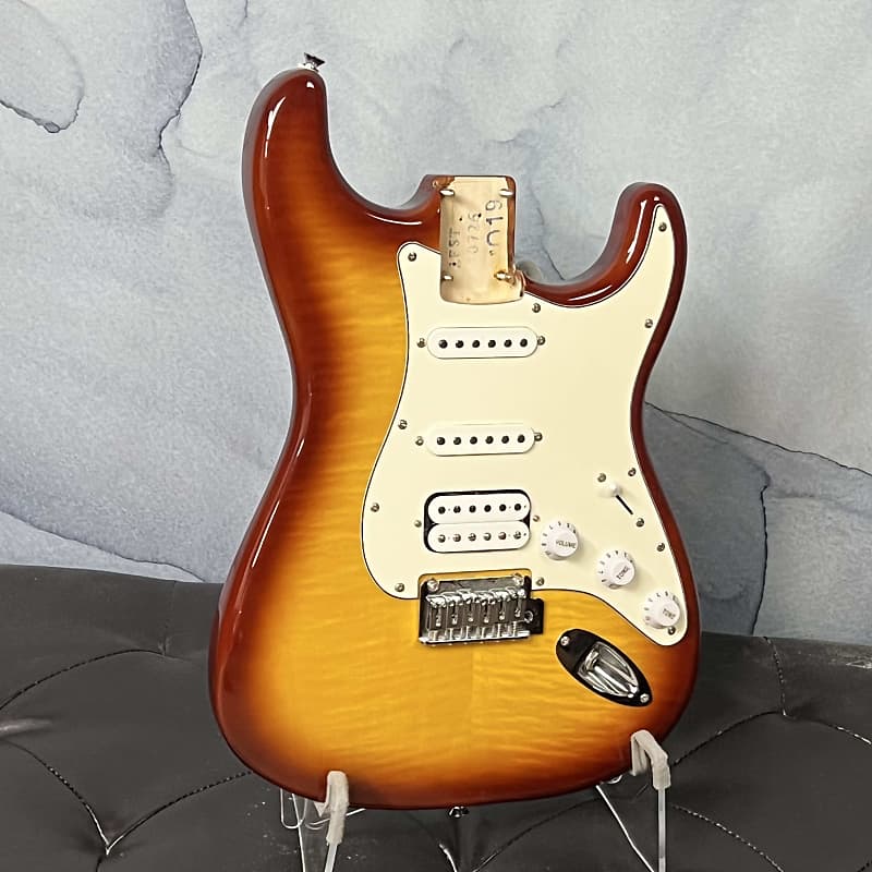 Squier FSR Loaded HSS Stratocaster Body FMT Sunburst | Reverb