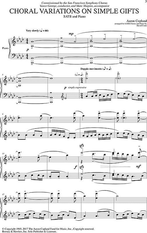 Choral Variations On Simple Gifts | Reverb