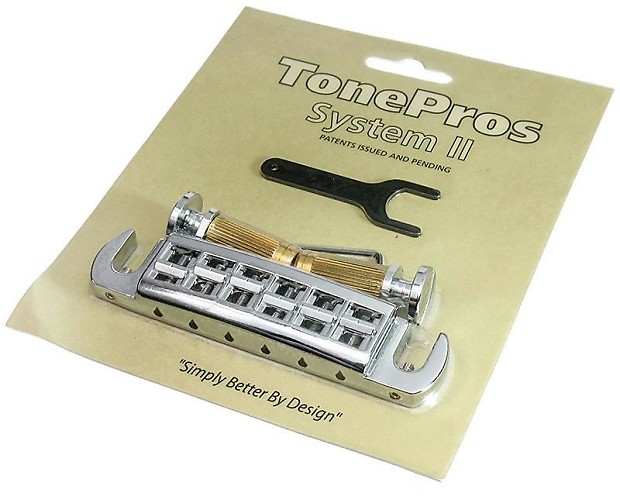 TonePros AVT2P Wraparound Bridge/Tailpiece with Locking Studs | Reverb