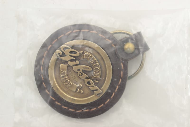 Gibson Custom Shop Rare Leather / Metal Keychain NOS | Reverb