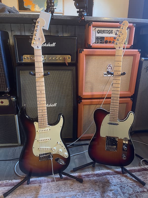 Fender Strat and tele 2009 - Sunburst | Reverb
