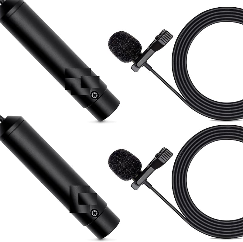 XLR Phantom Power Omnidirectional Lavalier Microphone Set, | Reverb