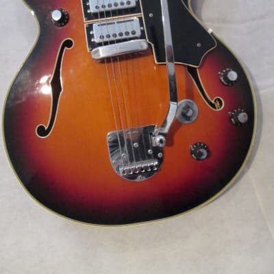 Welson DS3 semi acoustic guitar c.1967 sunburst | Reverb