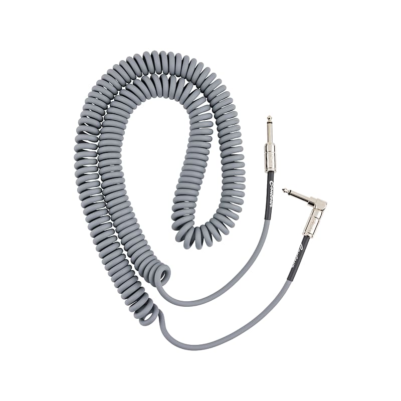 Fender Contour 30' Coiled Cable Inca Silver | Reverb