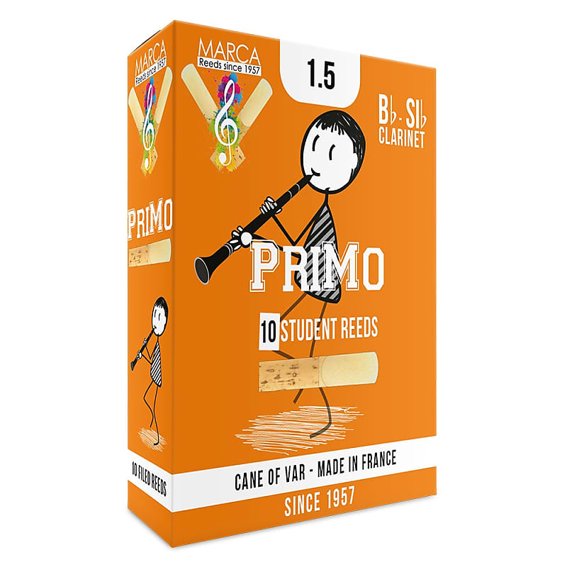 Marca PriMo Reeds ~ 10 Pack ~ Bb Clarinet ~ 1.5 | Reverb