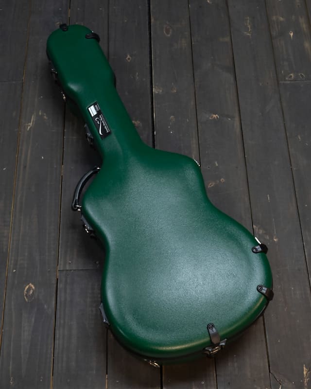 Calton Orchestra Model, OM Flight Case, Green w/ Red Interior | Reverb
