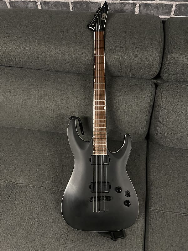ESP LTD MH-400B Baritone 2018 Satin Black + Fishman Fluence | Reverb