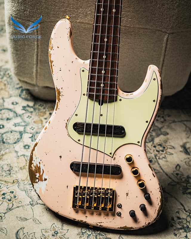 Xotic XJ-1T 5 String Heavy Aged-Shell Pink (Custom | Reverb Canada