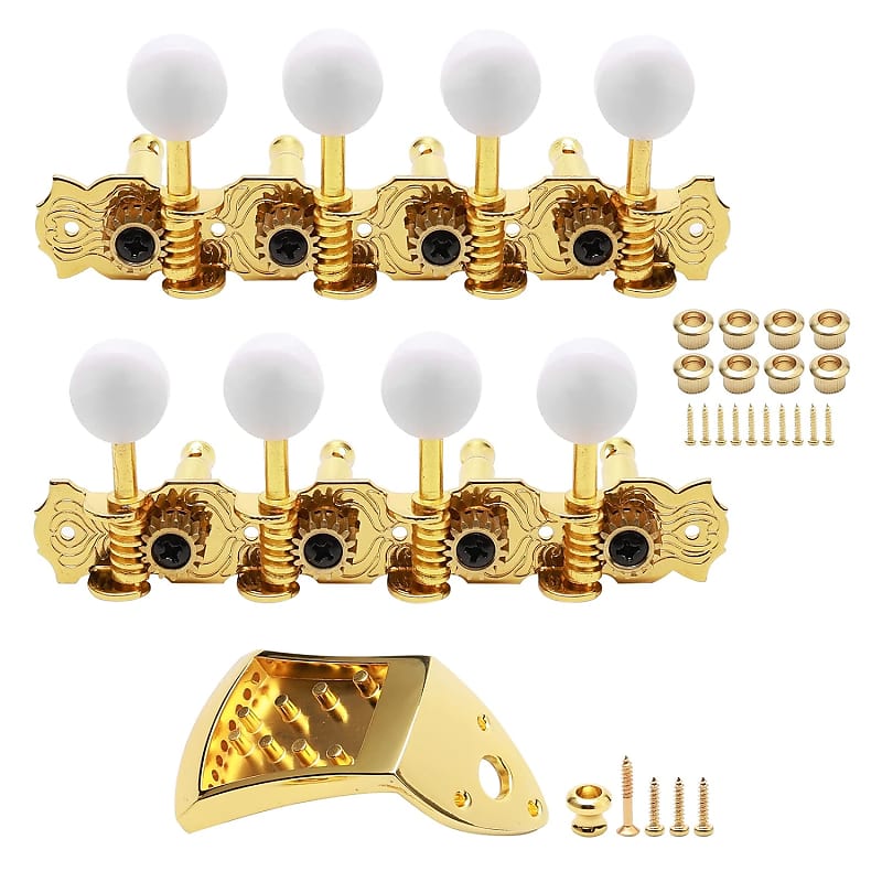 4R 4L Guitar String Tuning Pegs, 8 String Arched Top Metal | Reverb