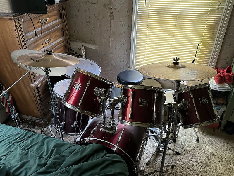 Pearl Export Series 90s - Burgundy | Reverb