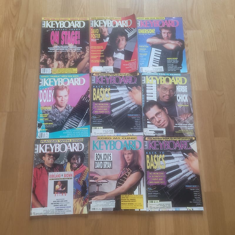 9 Keyboard Magazine 1988 Moog Roland Synthesizer EMU Keith | Reverb