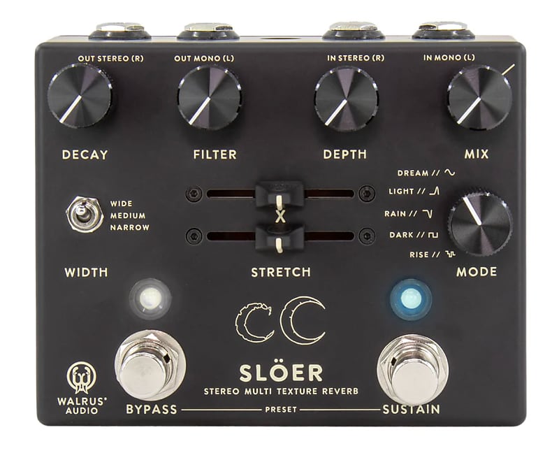 Walrus Audio SLÖER Stereo Ambient Reverb Pedal (Black) - Open | Reverb