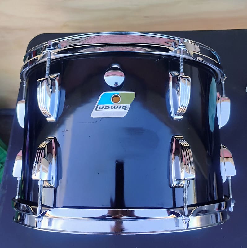 Ludwig 13x9 black cortex Tom 70s/80s - Black cortex | Reverb