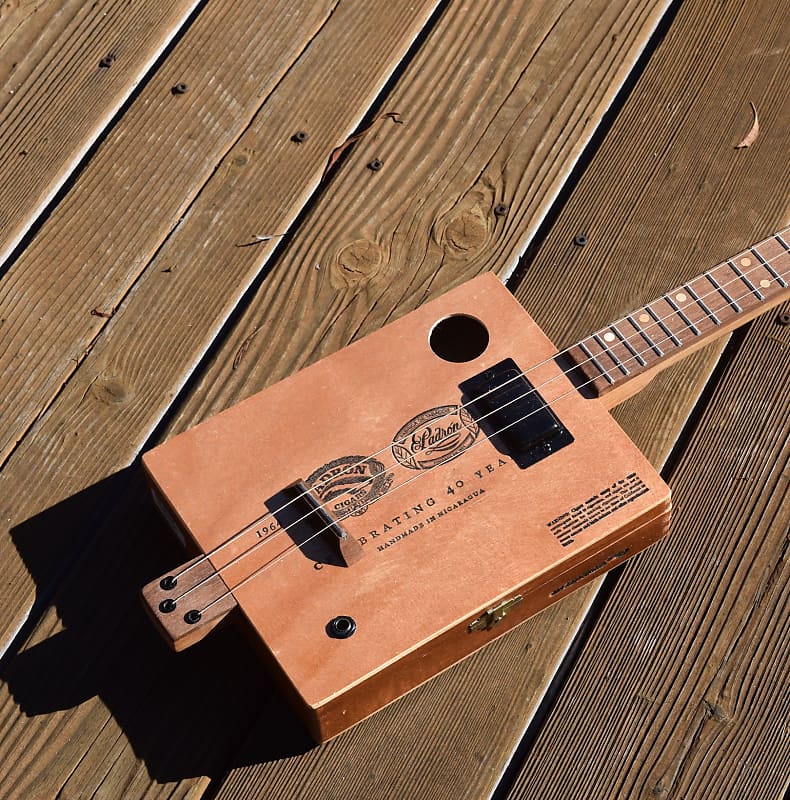 Cigar box guitar, 3 string electric guitar, cbg | Reverb