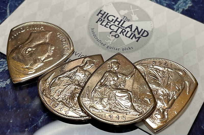 The Highland Plectrum Co. One King George VI 1944 Penny Coin | Reverb