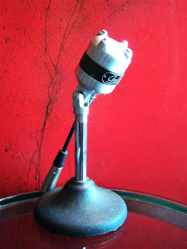 Vintage 1950's American D4T dynamic microphone satin chrome | Reverb
