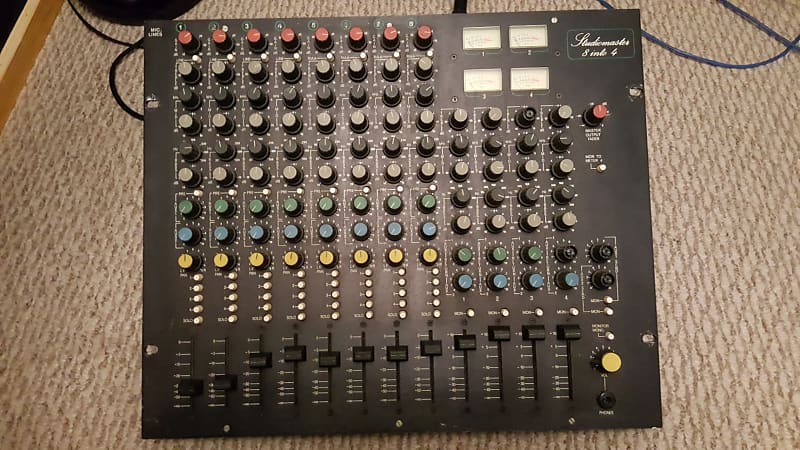 Studiomaster 8 Into 4 Analog Mixing Console Mixer w/ VU | Reverb