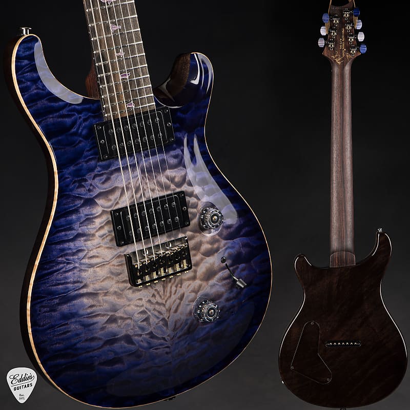 PRS Private Stock #11243 Custom 24 7-String Ebony/Quilted | Reverb