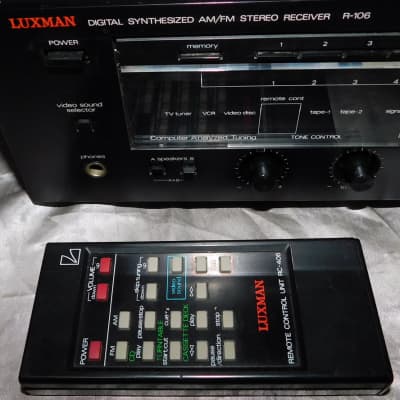 Luxman R-106 vintage stereo receiver with phono input and | Reverb