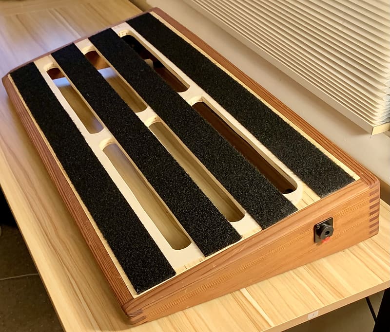 Custom Built Wood Pedalboard w/ (2) TRS 1/4" jacks, 27.5"L x | Reverb