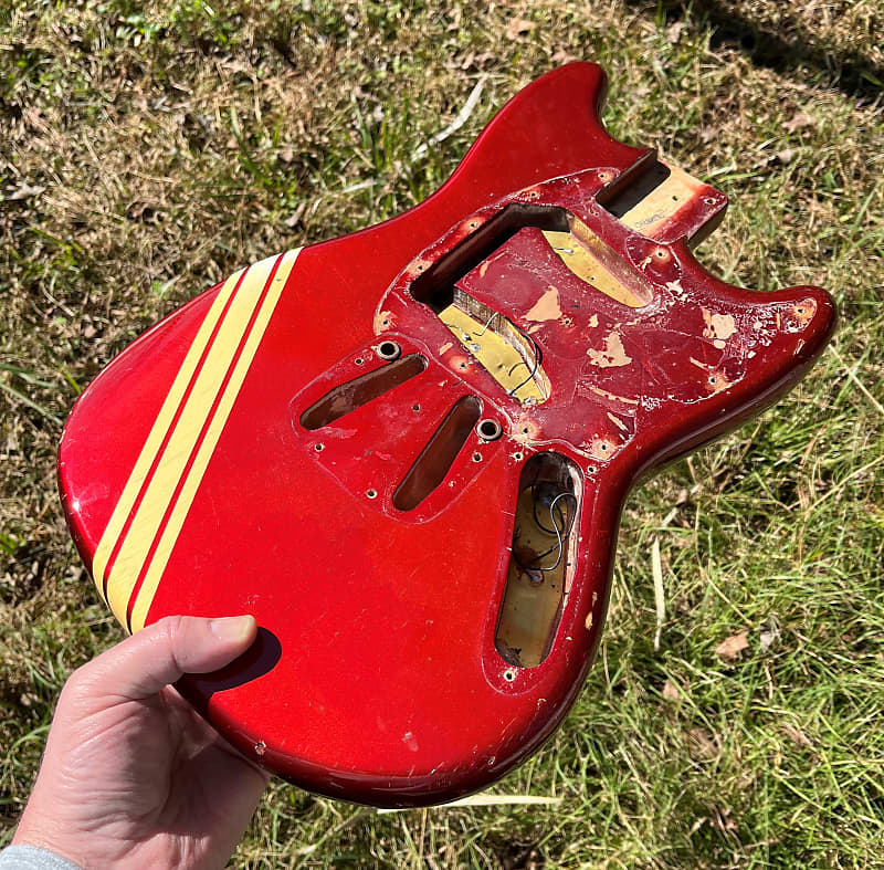 Vintage T. Chambers Fender Mustang 1970 - Competition Red No | Reverb