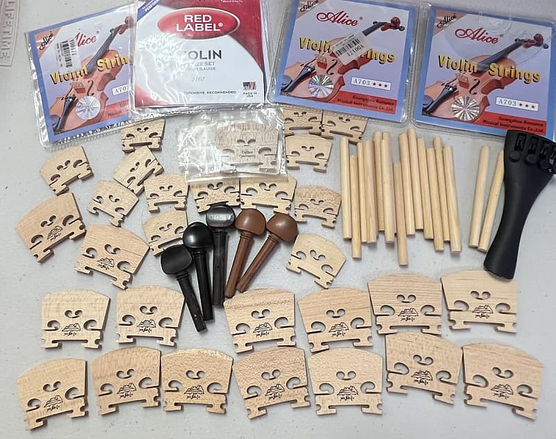 lot of Violin parts Bridge Tuner tuning peg | Reverb Deutschland
