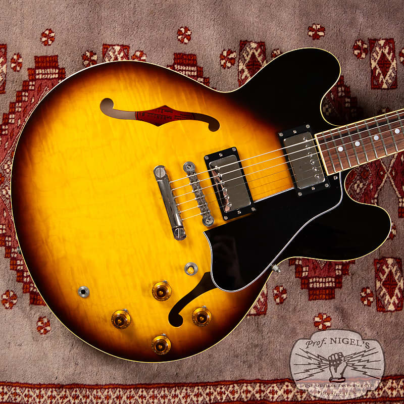 RARE Tokai Hibiki HES225 w/ Case Lacquer Sunburst 335-style | Reverb