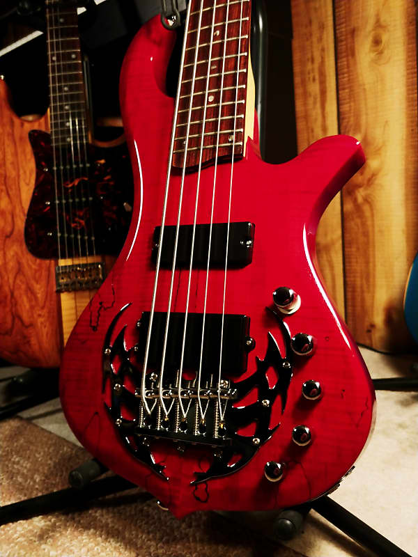 TRABEN ARRAY LIMITED SPALTED MAPLE 5 STRING BASS GUITAR | Reverb
