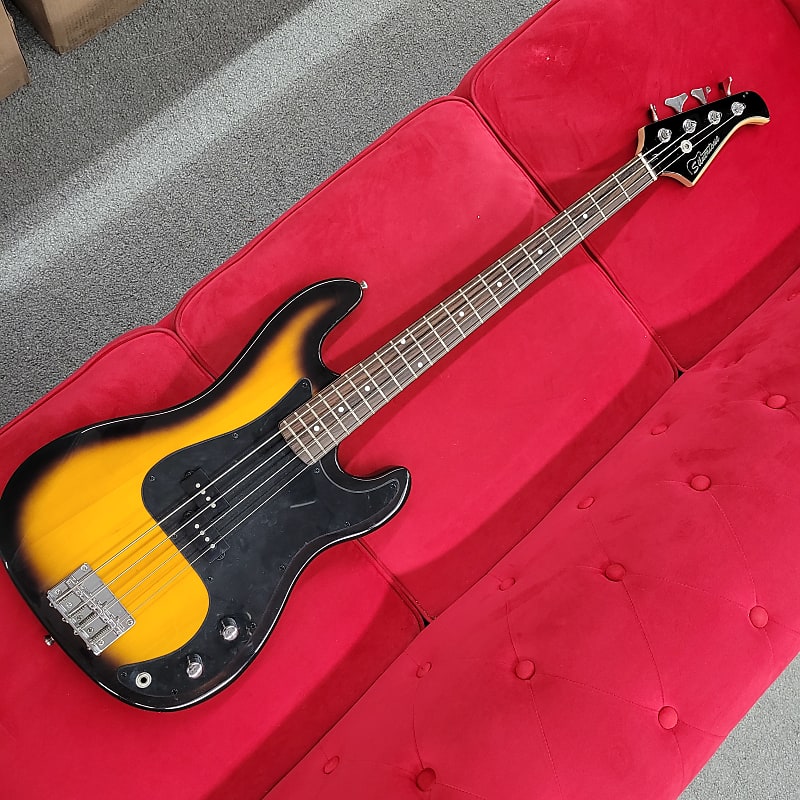 Silvertone SSLB11 P-Style 4 String Bass - Sunburst | Reverb
